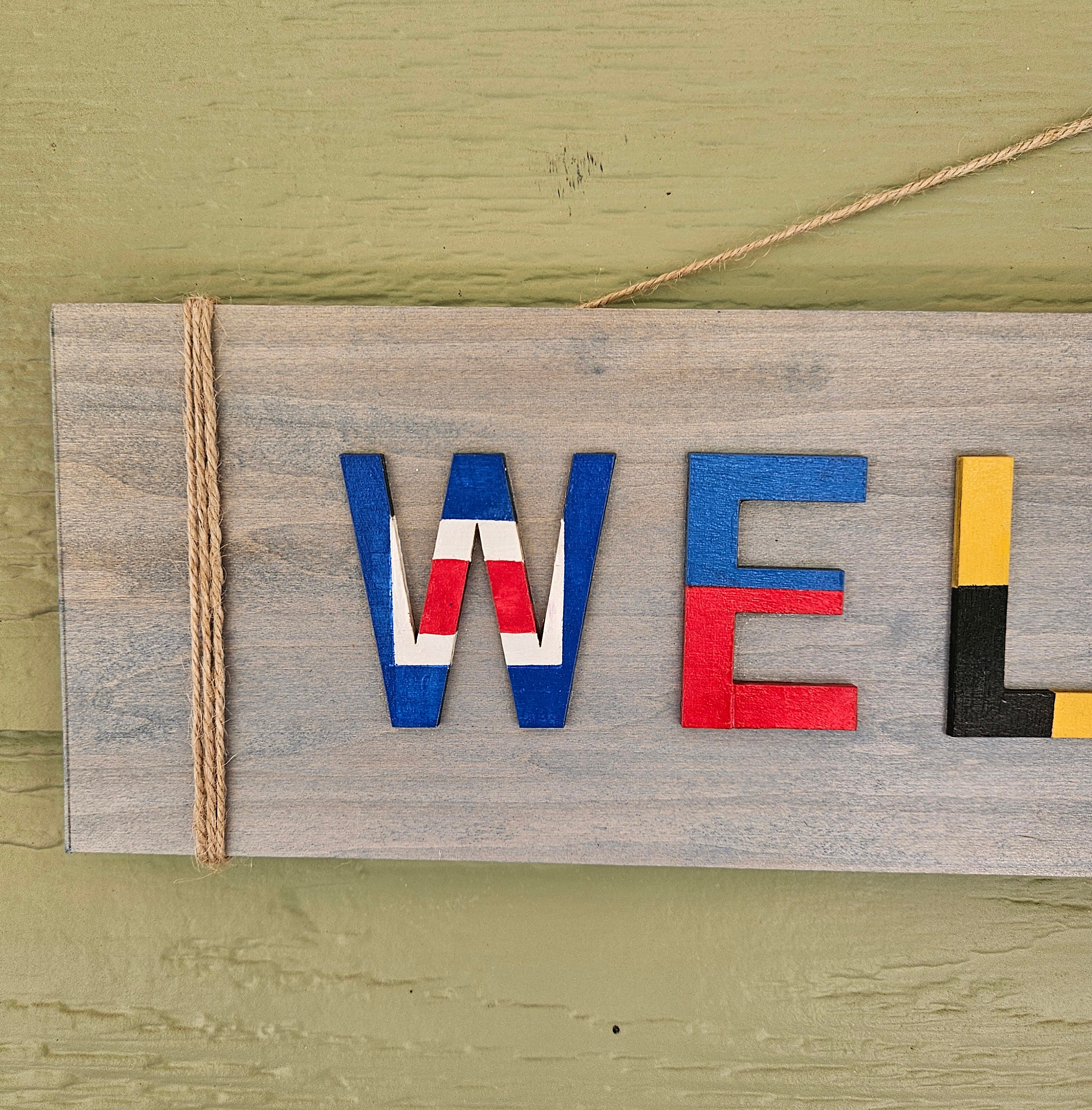 Nautical Flag Welcome Sign - Etsy