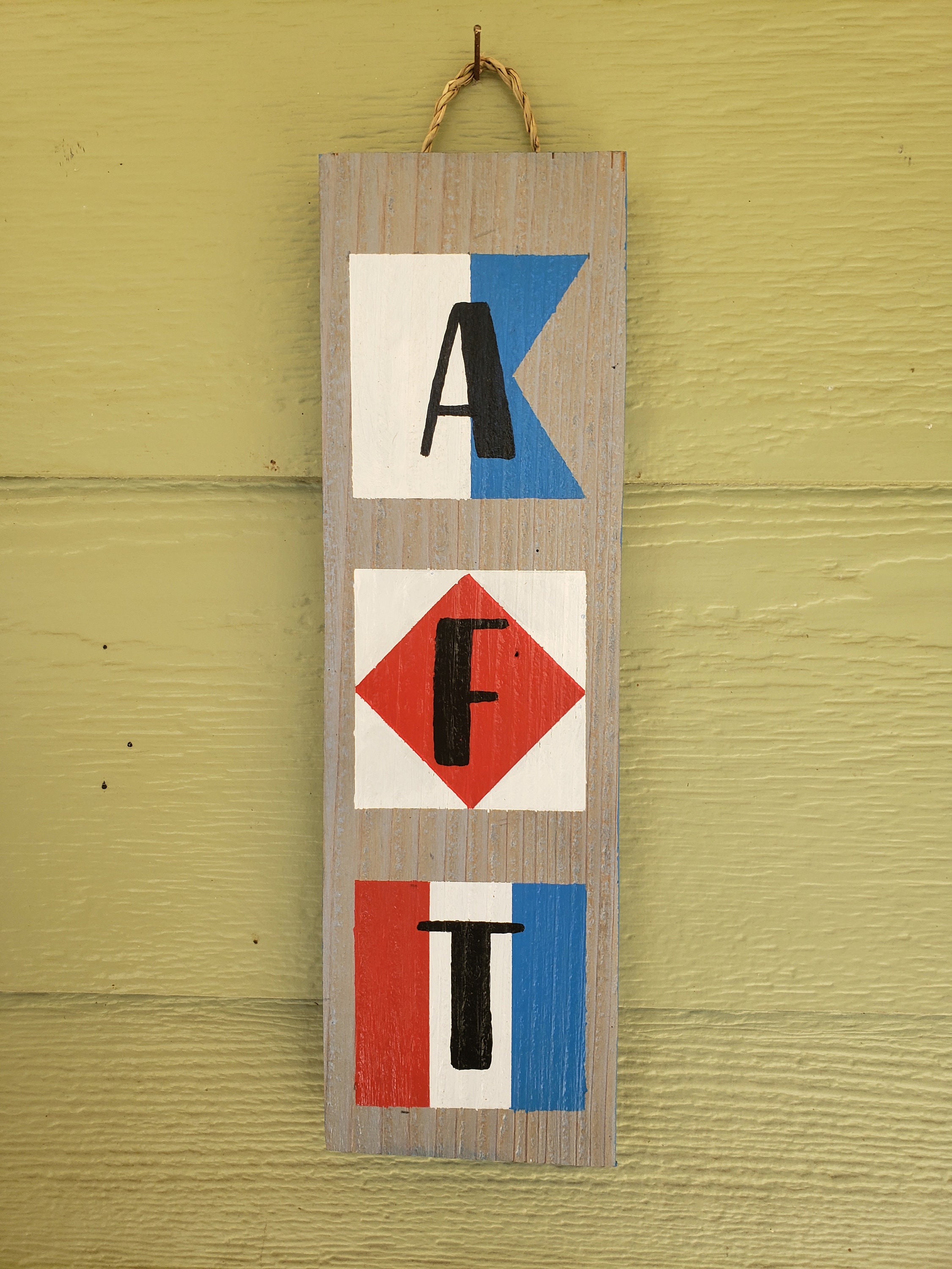 Wooden Nautical Flag Signs - Etsy