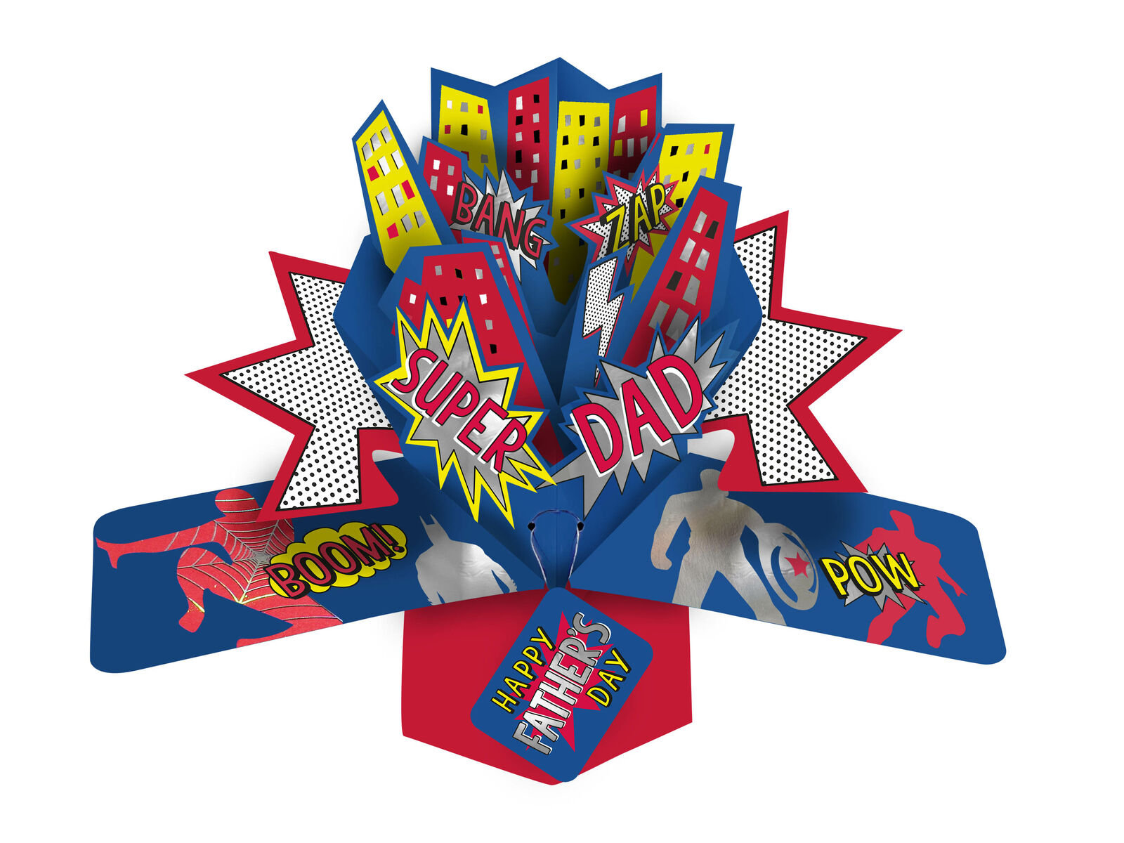 Happy Father's Day Super Hero Pop up 3D Card - Super Dad Card - Etsy