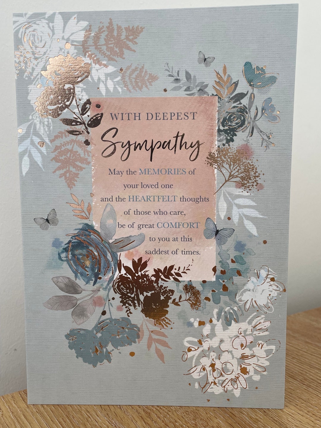 With Deepest Sympathy Card - Memory Card for Loss of Family or Friend ...