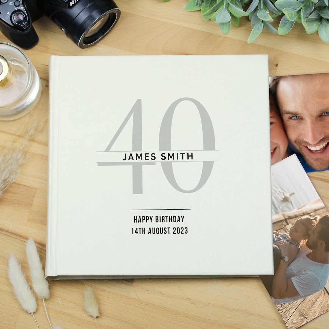 Personalised Age 40 Birthday 6 X 4 Photo Album - 40th Birthday Album ...