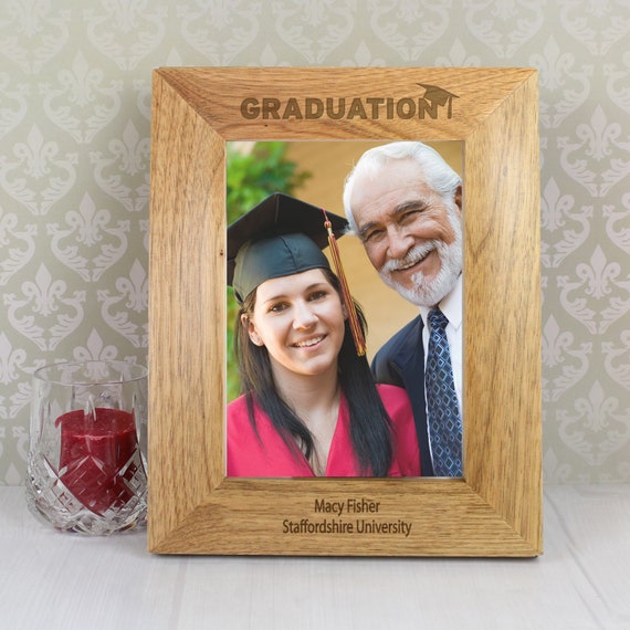 Personalised Graduation 5x7 Wooden Photo Frame Graduation | Etsy