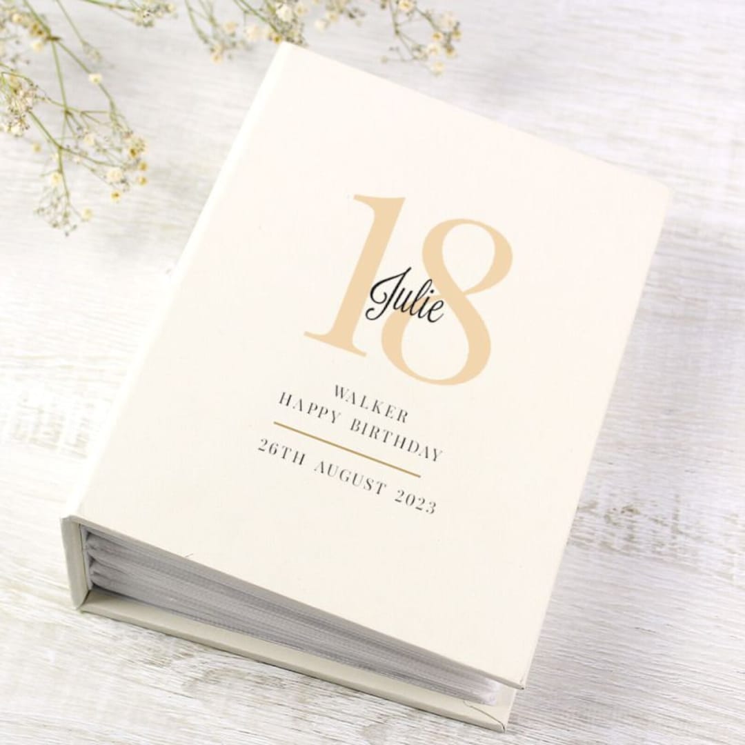 Personalised Age 18 Birthday 6 X 4 Photo Album - 18th Birthday Album ...