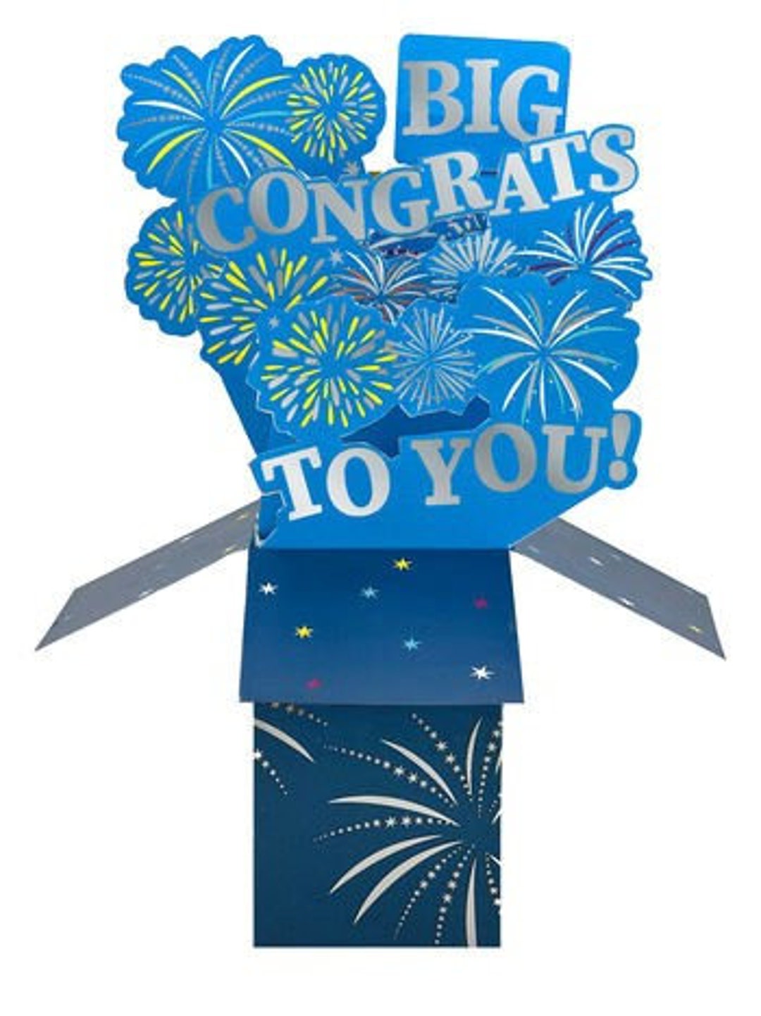 Big Congrats to You Pop up 3D Card Fireworks - Perfect for Her Him ...
