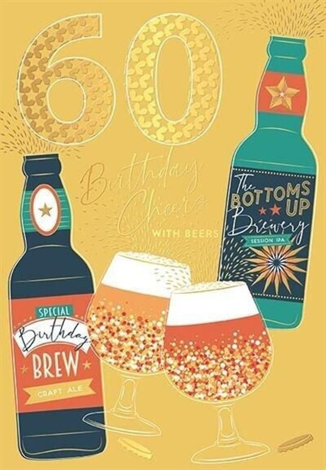 Male 60th Happy Birthday Card for Men Husband Dad Papa Brother Uncle ...