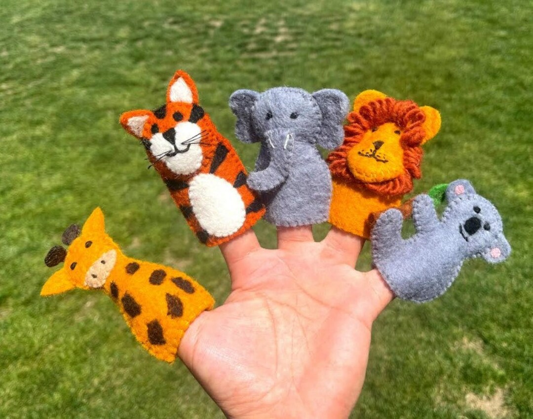Handmade Felt Animal Finger Puppets From Nepal 100% Felt Wool ...