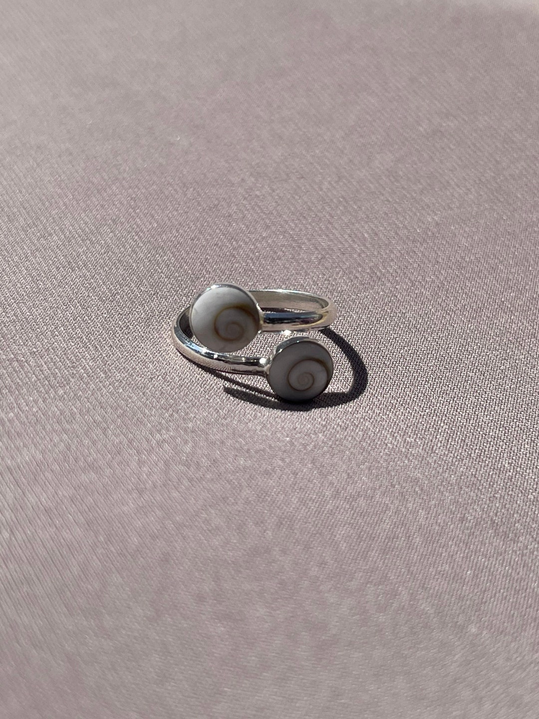 Adjustable Shiva Eye Shell Ring: Sterling Silver Goddess Swirl - Etsy