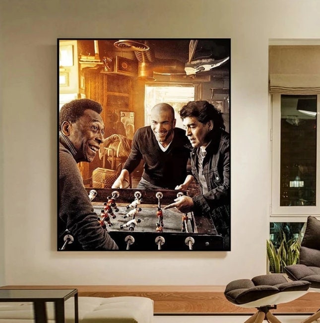 Maradona, Pel, Zidane Picture History Calcio Poster Designed & Sold By ...