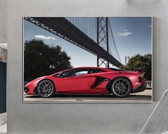Red Lamborghini Poster - Etsy