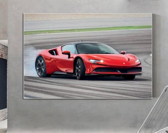 Ferrari Sf90 Red Poster - Etsy