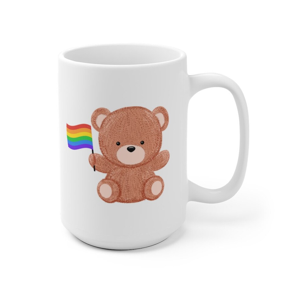 LGBTQ Cute Bear Mug, Gay Pride Mug, Gay Pride Coffee Mug sold by ...