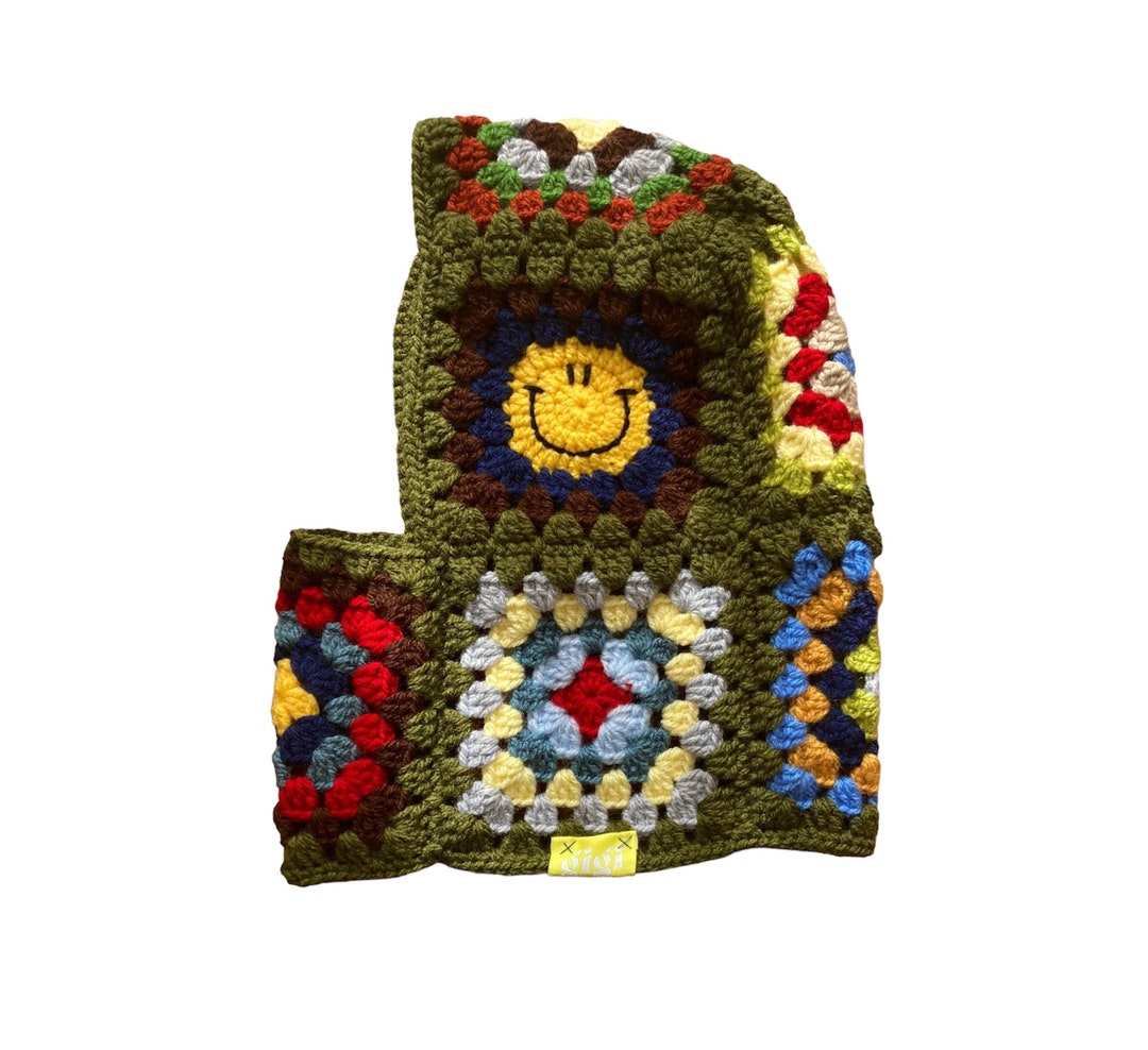 Colorful Knit Wool Balaclava/ski Mask/hat/winter Full Face Mask/face ...