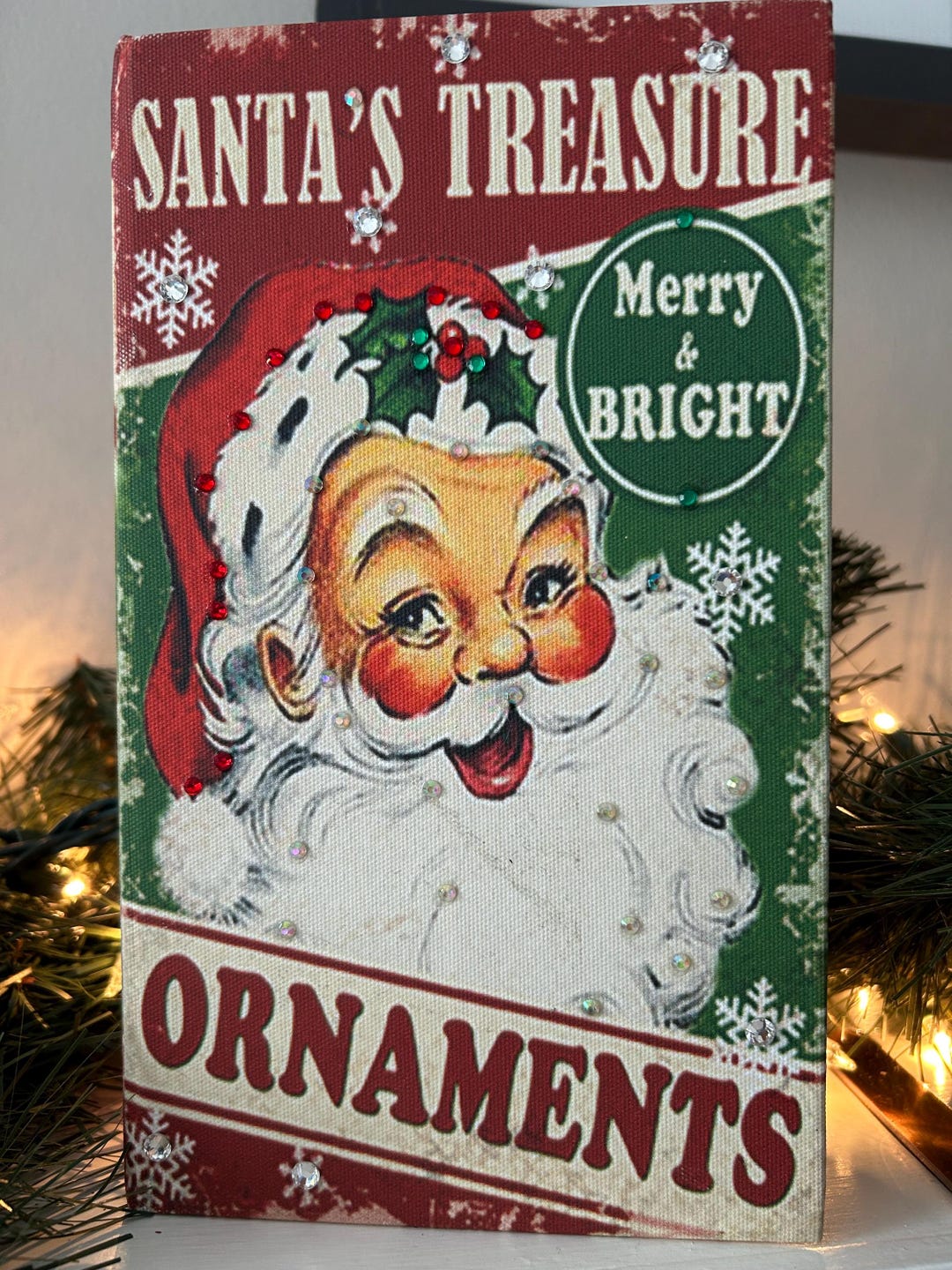 Christmas Book Box - Faux Book - Cigar Box Book - Hollow Book Box ...