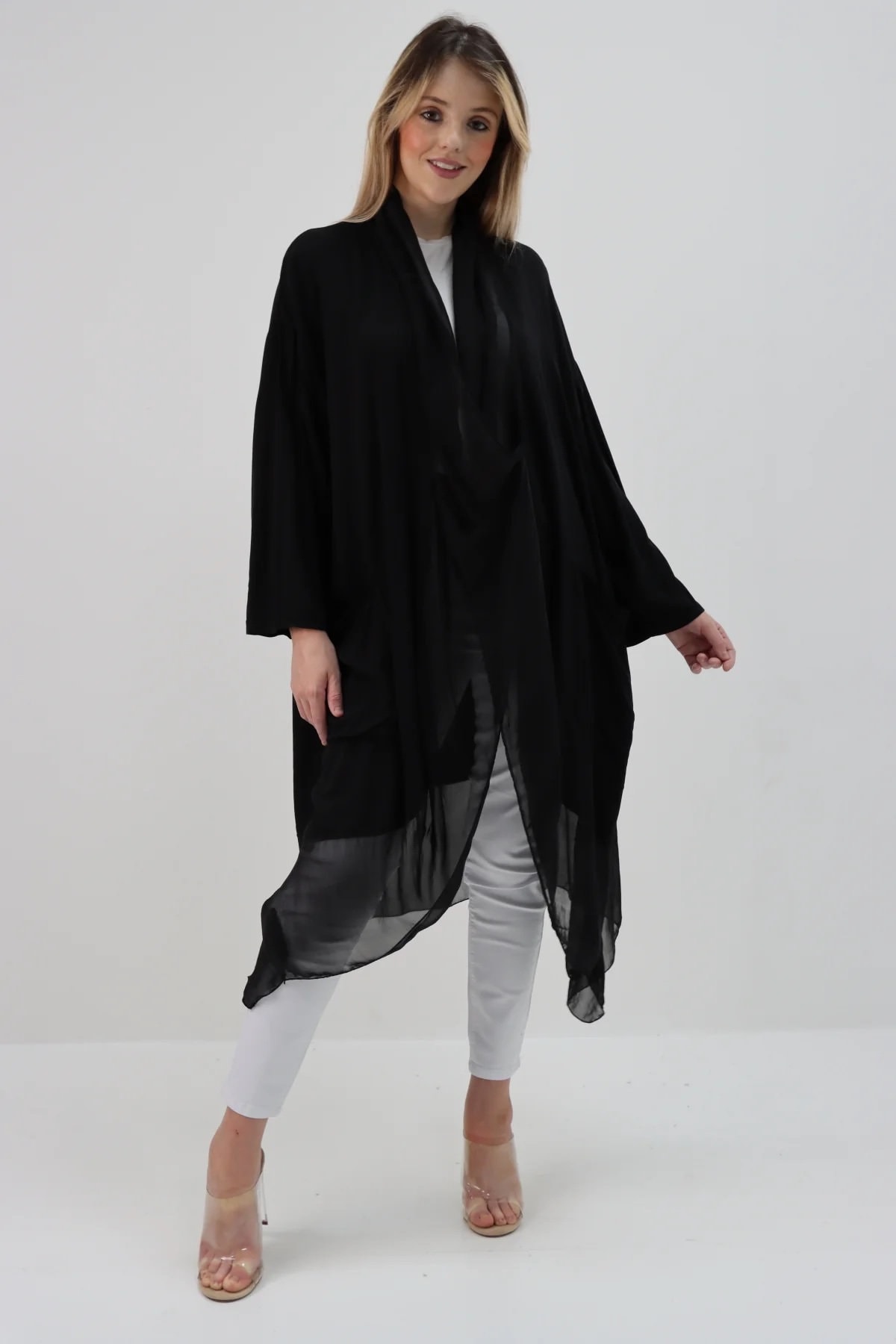 Ladies Italian Tunic Silk Top Womens Lagenlook Plain Wrap Over Front ...