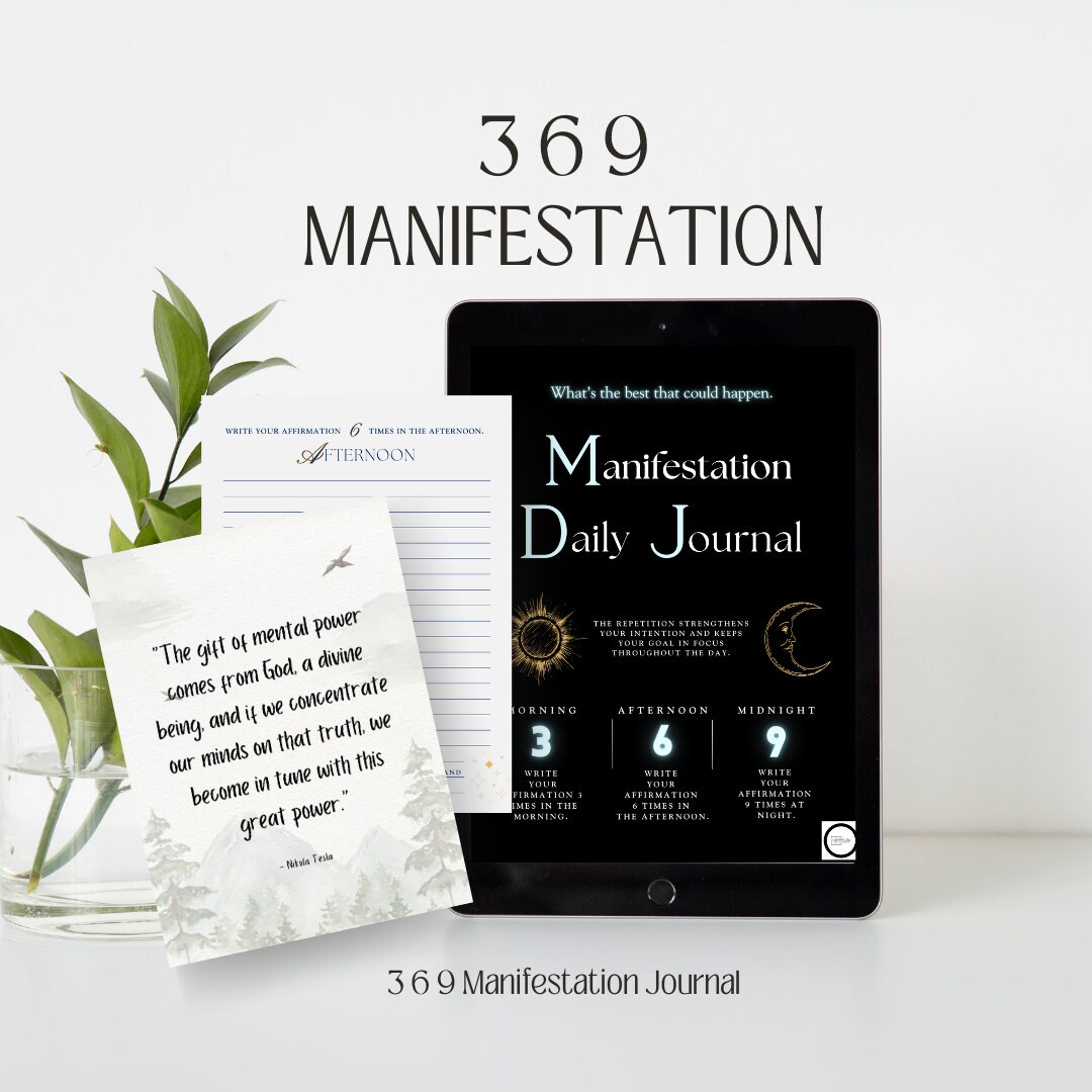 Printable Manifestation Journal Template 369 Method Digital Download ...