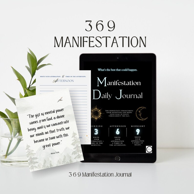 Printable Manifestation Journal Template 369 Method Digital Download ...
