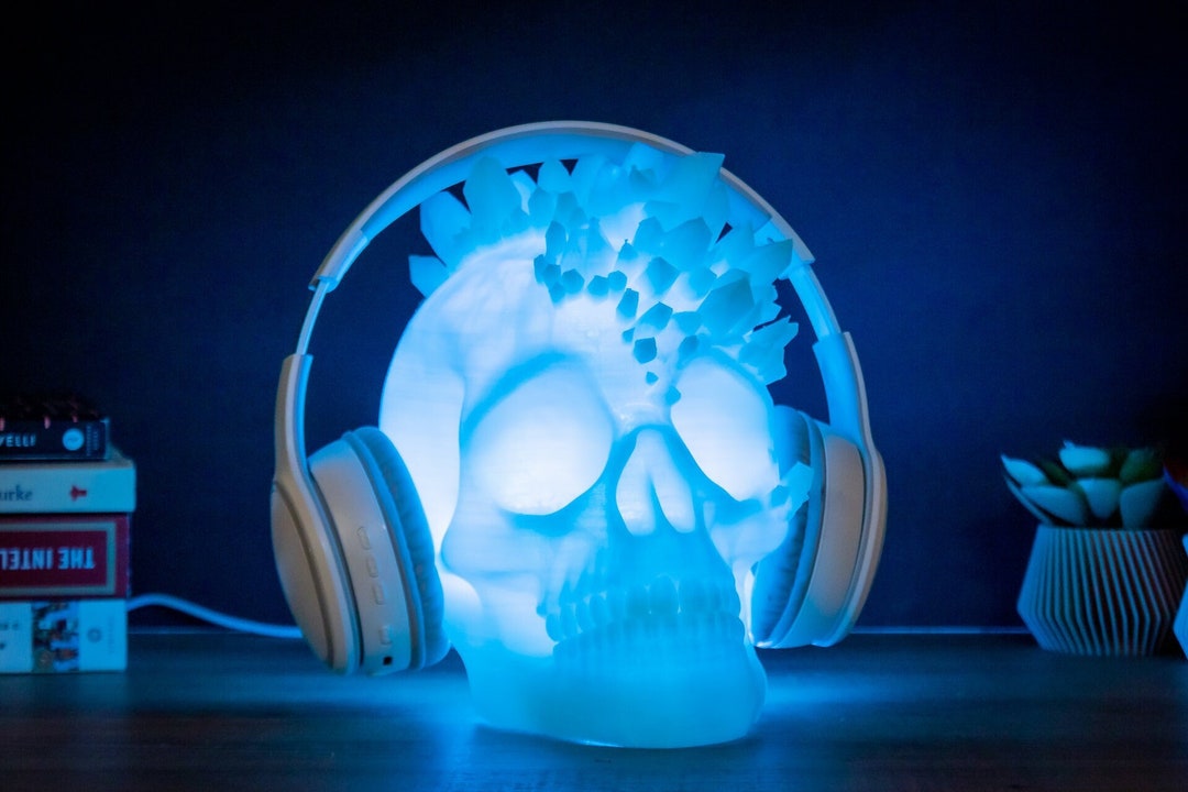 RGB Crystal Skull Headphone Stand | Headset Stand | Perfect Gamer Gift ...