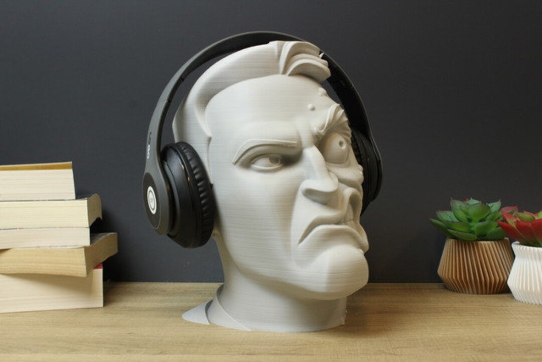 Two-face Headphone Stand | Headphone Holder, Gaming, Room Decor, Office ...