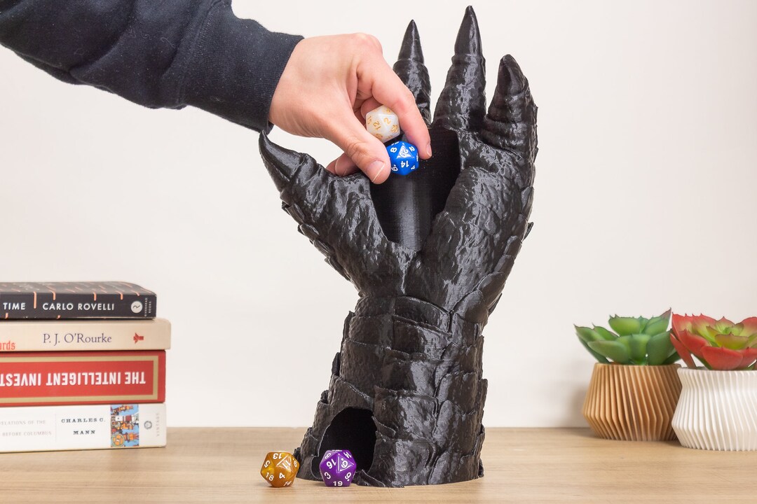 Godzilla Hand Dice Tower | Dungens and Dragons | Gaming Tower | Dice - Etsy