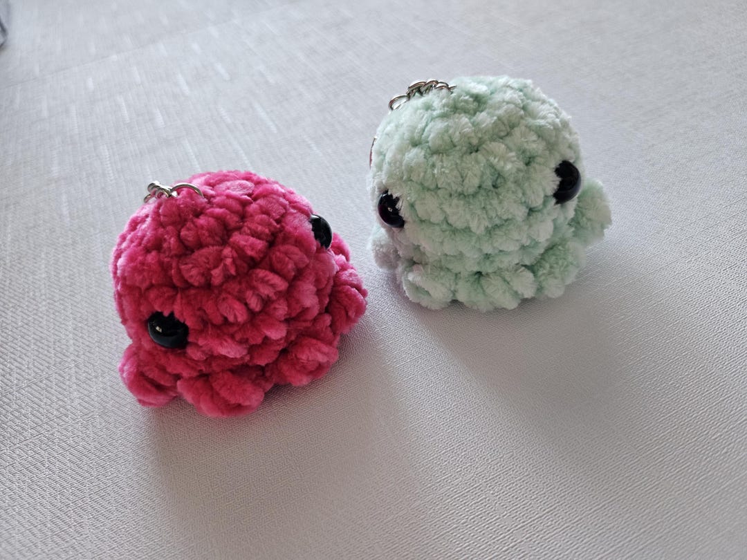 Two Mini Baby Octo Crochet Keychain | Cute Octopus Babies | Great for ...