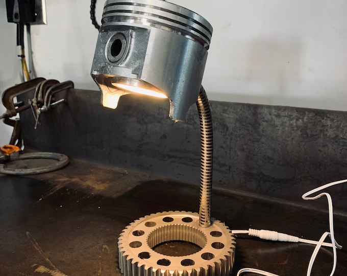 Piston & Gear Desk Lamp - Etsy