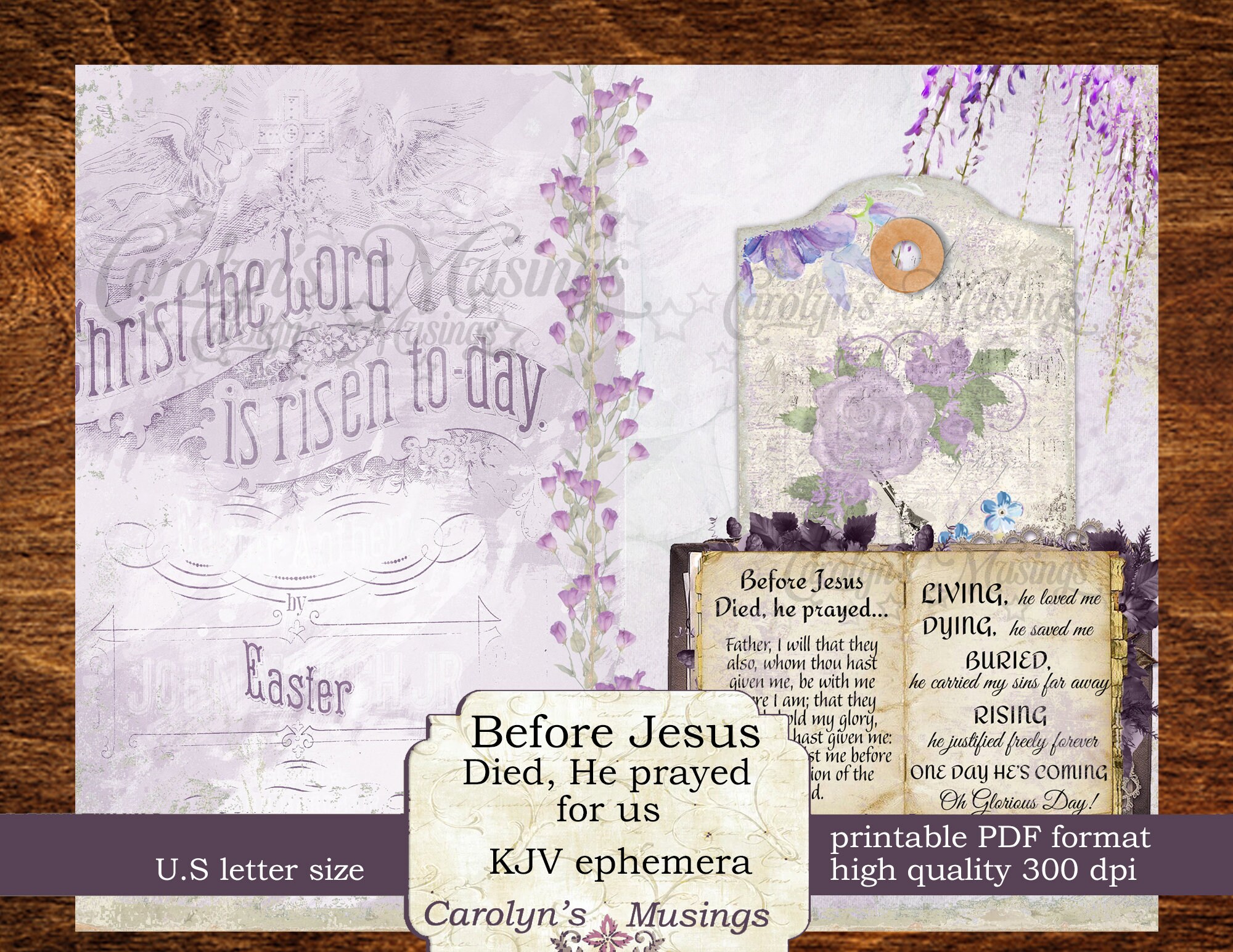 The Easter Story Printable Bible Journaling Ephemera, PDF Version ...
