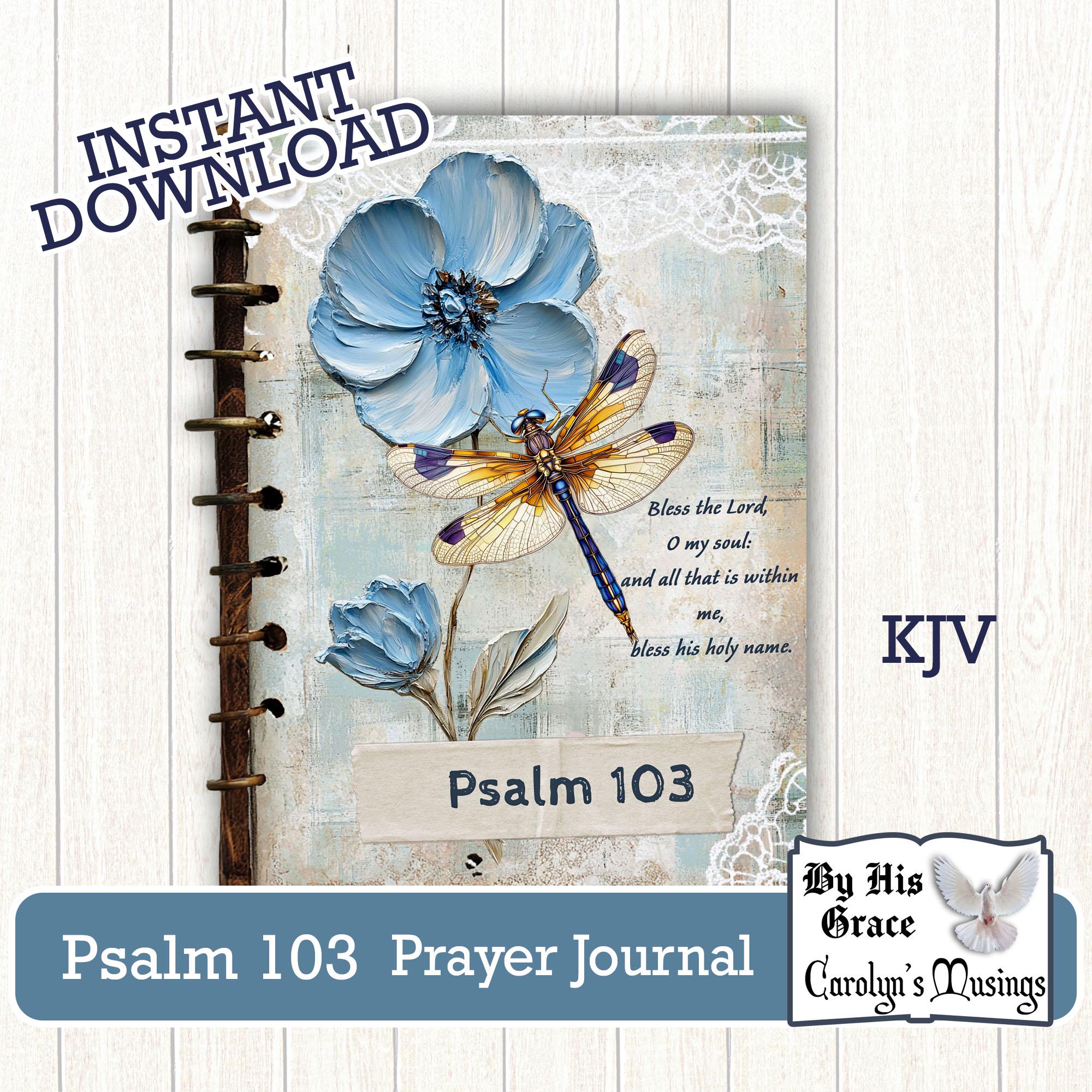 Christian Junk Journal Kit: Psalm 103, Daisy Watercolor (digital ...
