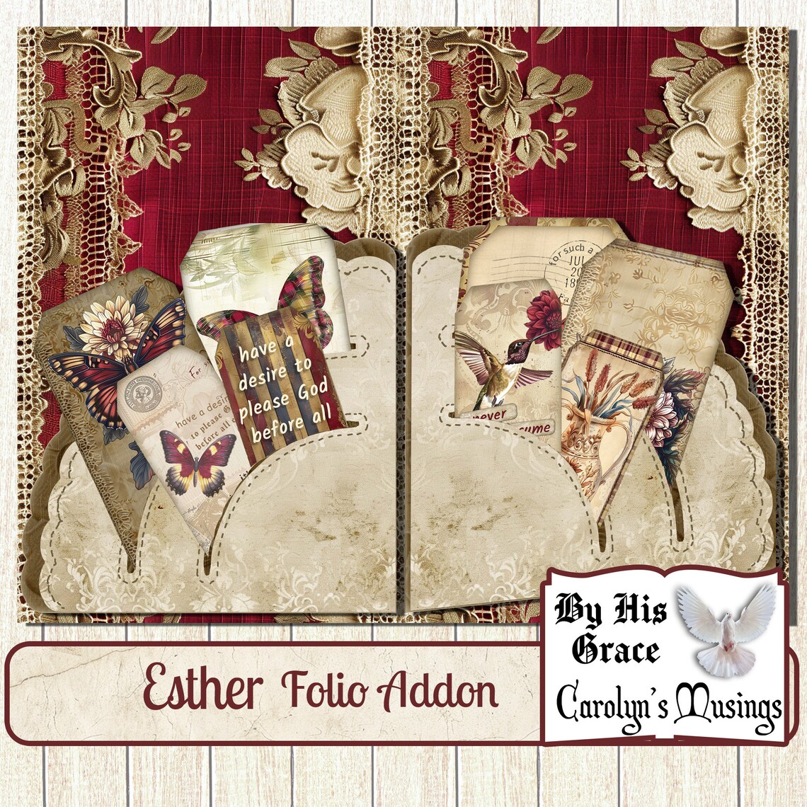 Esther Devotional Journal Folio Addon: Printable Faith Ephemera ...