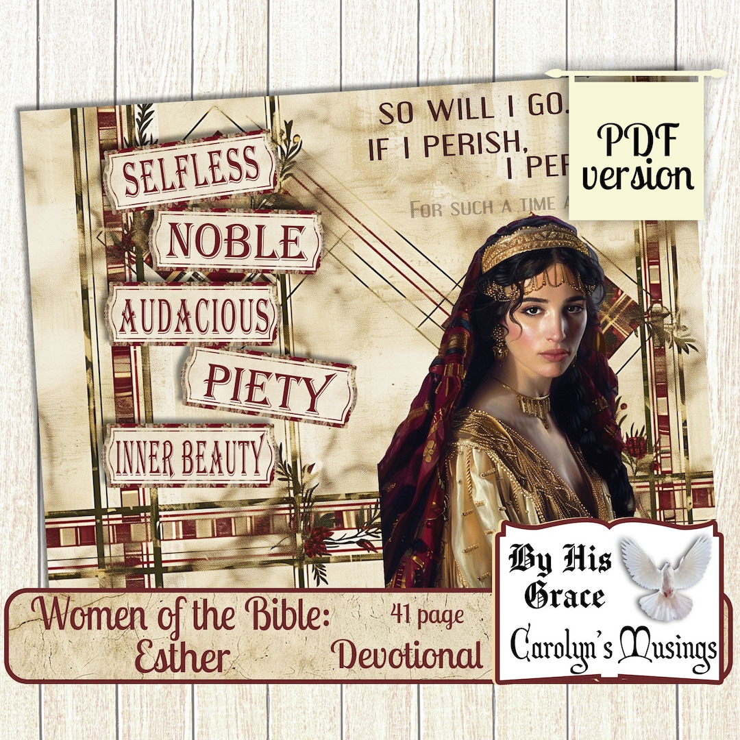 Esther Devotional Junk Journal Kit, PDF VERSION, Women of the Bible, Prayer Journal, Faith ...