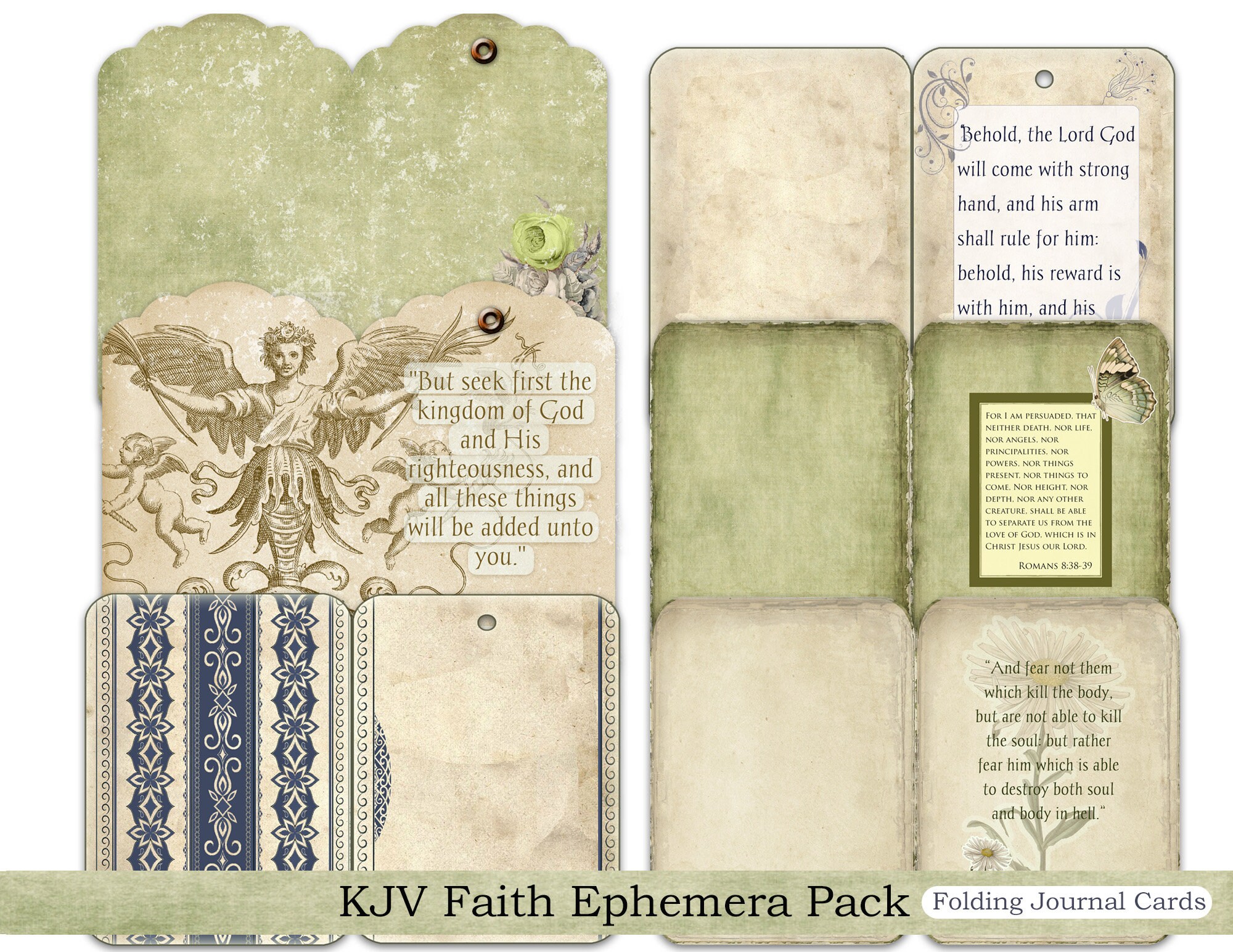 KJV Faith Ephemera Pack, Devotional Journal Supplies (digital Download ...