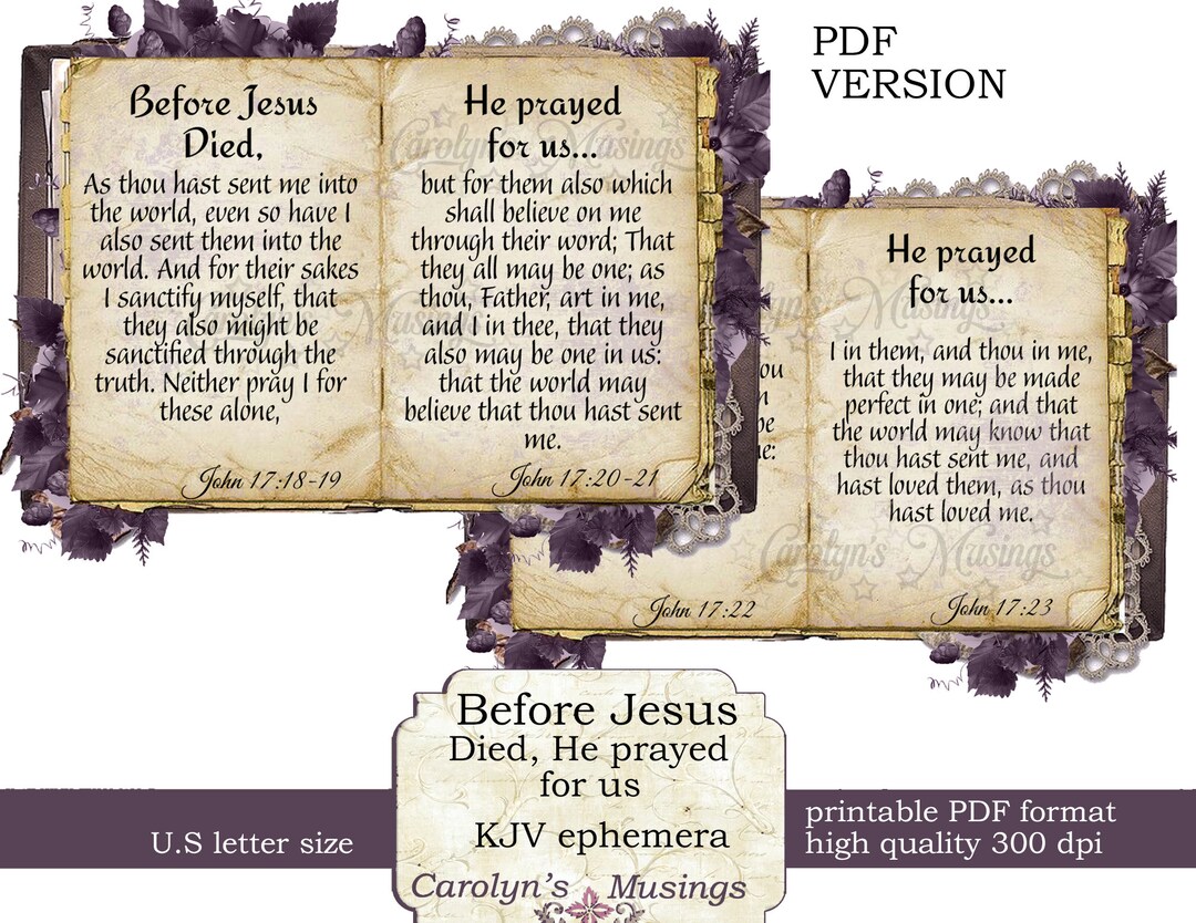 The Easter Story Printable Bible Journaling Ephemera, PDF Version ...