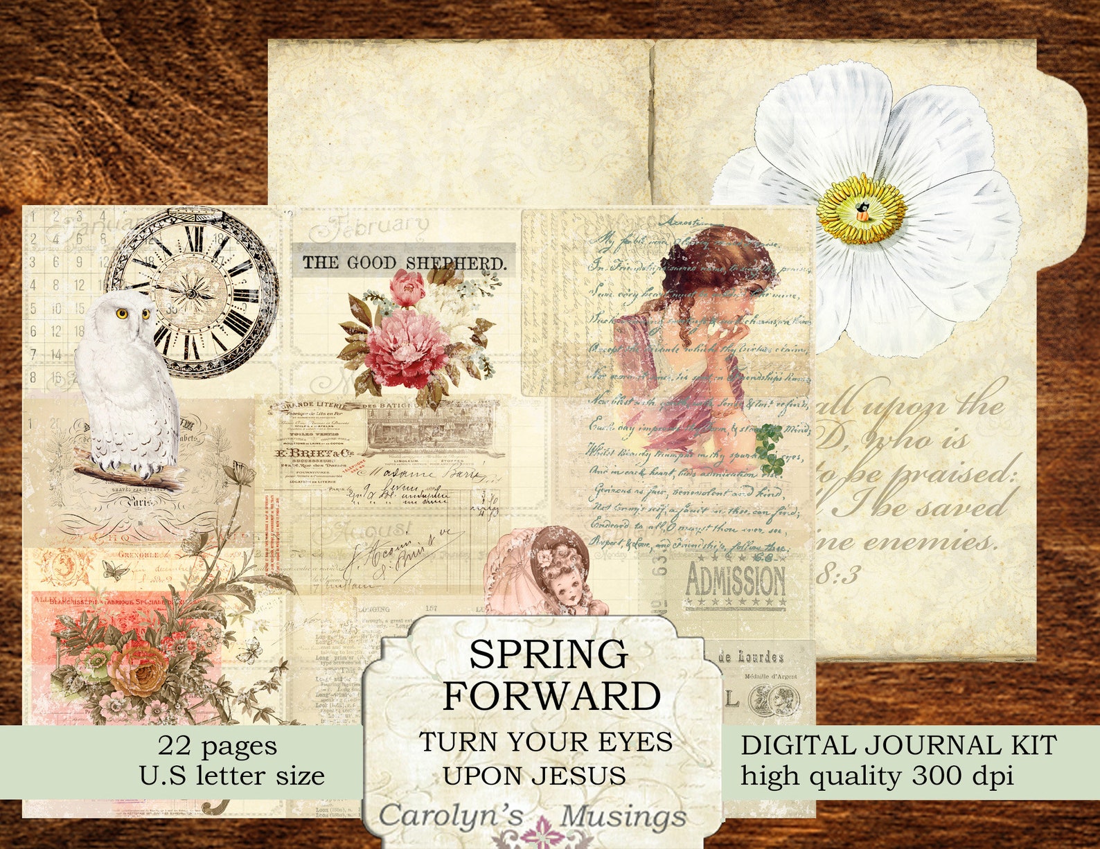 Printable PDF Prayer Journal Kit Spring Forward Turn Your - Etsy