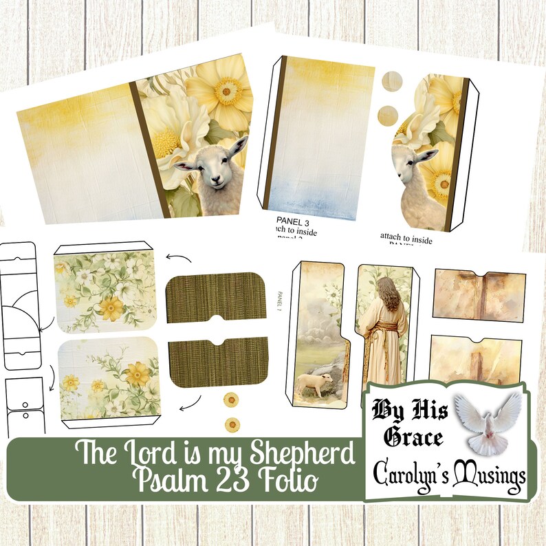 Psalm 23 Junk Journal Folio: Faith DIY Gift (digital Download) - Etsy