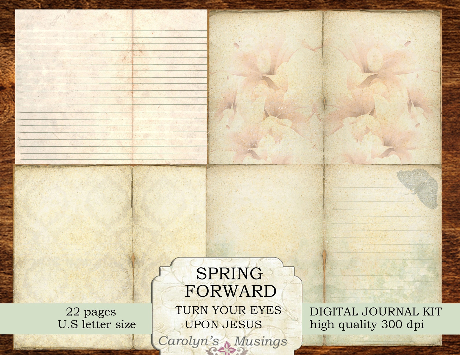 Printable PDF Prayer Journal Kit Spring Forward Turn Your - Etsy