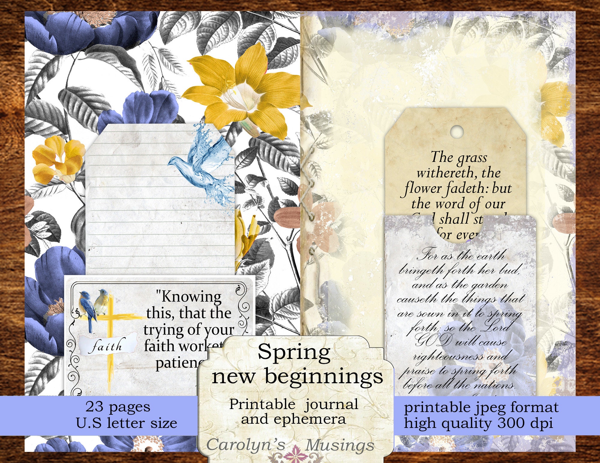 Printable Prayer Journal Kit New Beginnings Spring Prayer - Etsy