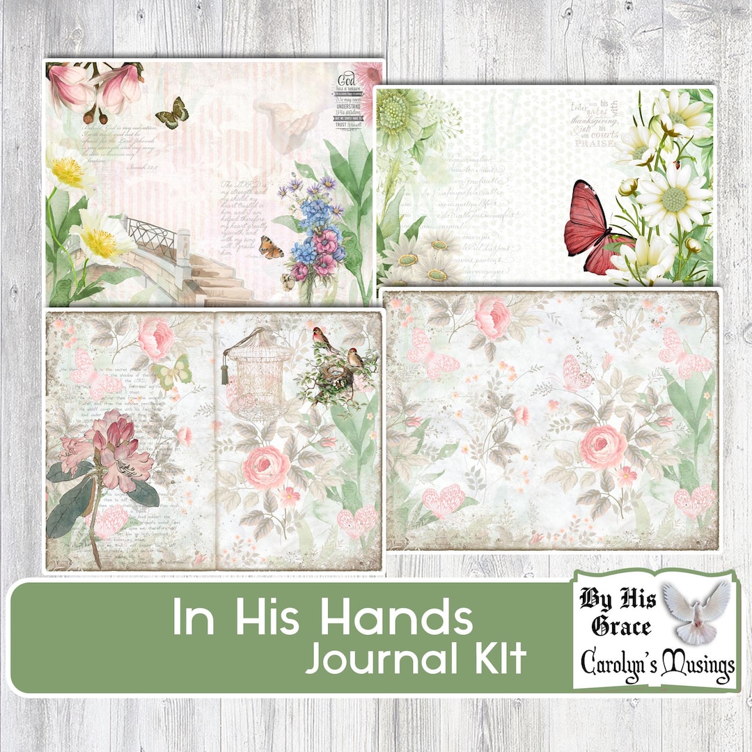 In His Hands Faith Journal Kit | Bible Journal Supplies | KJV, NIV ...