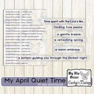 Faith Based Junk Journal Printables: April Devotional Kit (digital ...