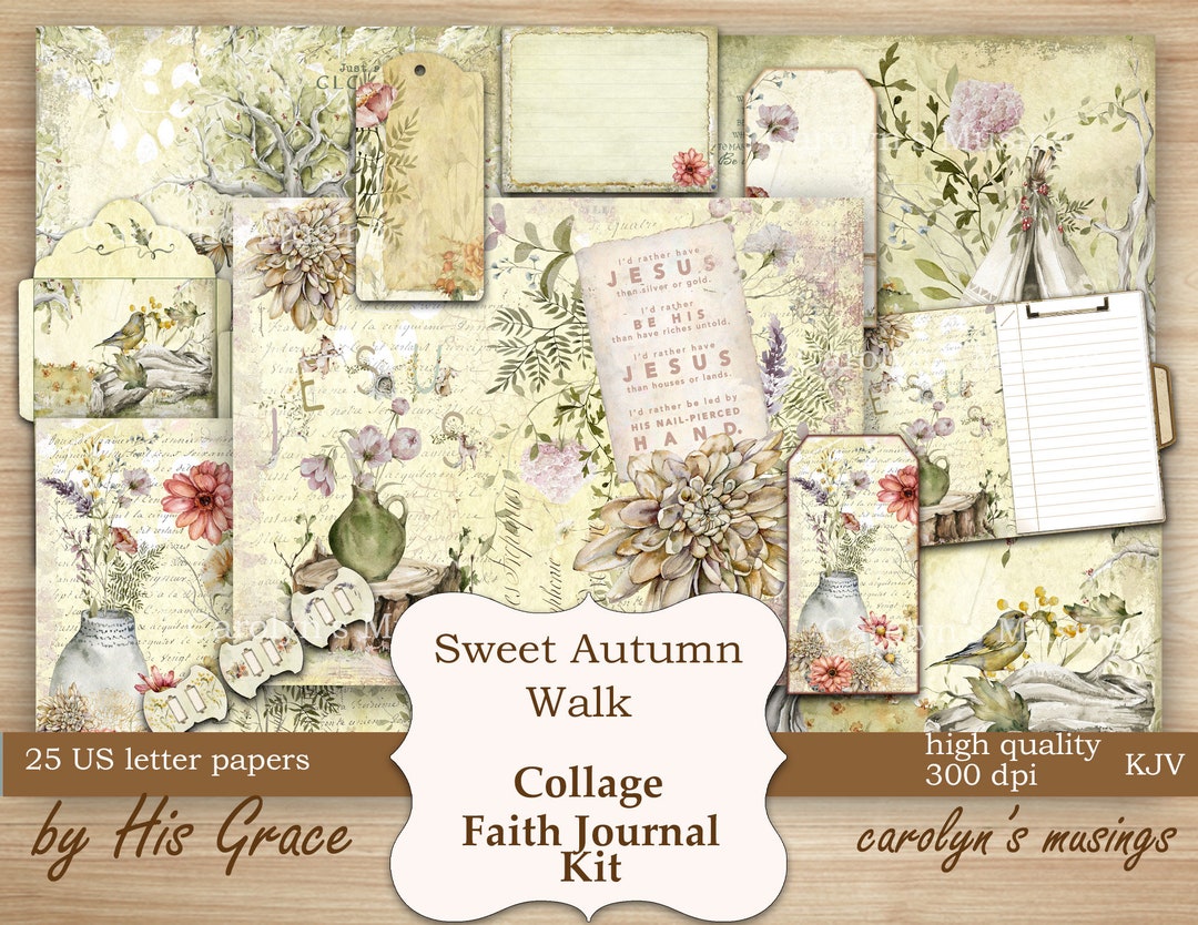 Autumn Prayer Journal Printable, Devotional KJV Scripture Ephemeral ...