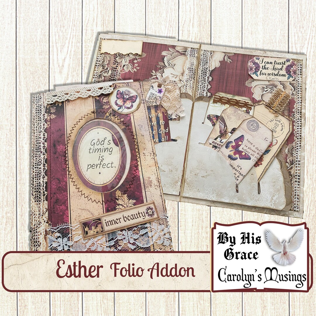 Esther Devotional Journal Folio Addon: Printable Faith Ephemera ...