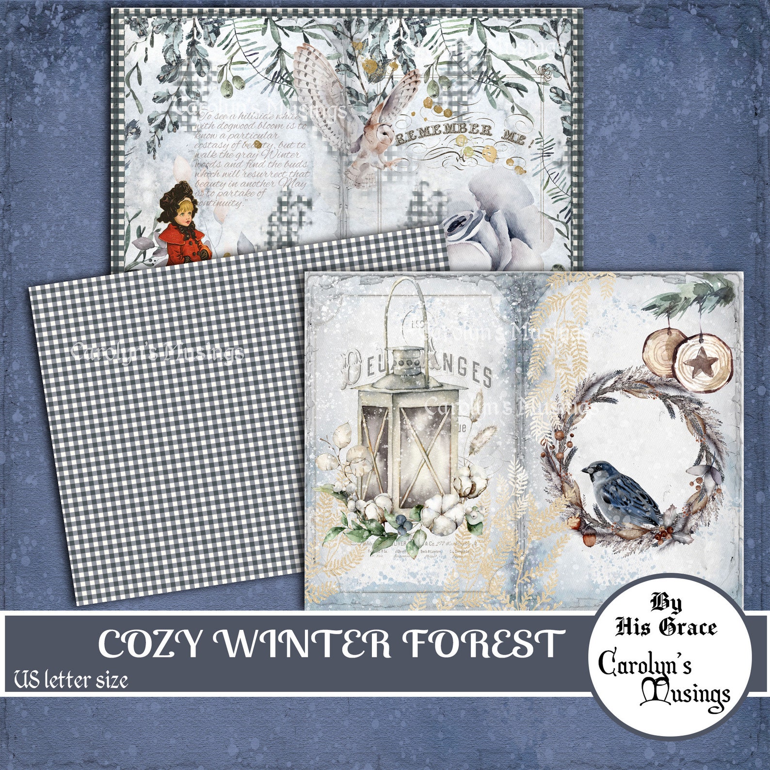 Junk Journal Cozy Winter Forest Woodland Animals - Etsy