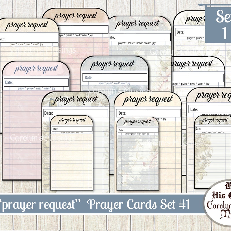 Prayer Cards Printable - Etsy