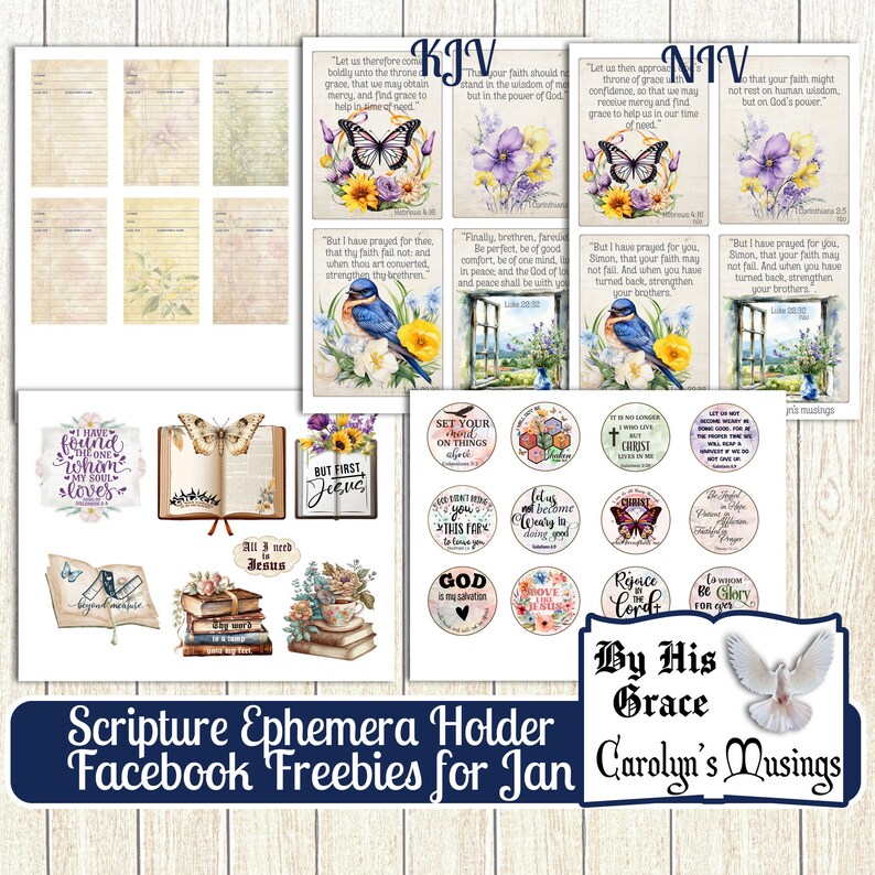 Faith Journal Folio: Scripture Ephemera Folder (digital Download) - Etsy