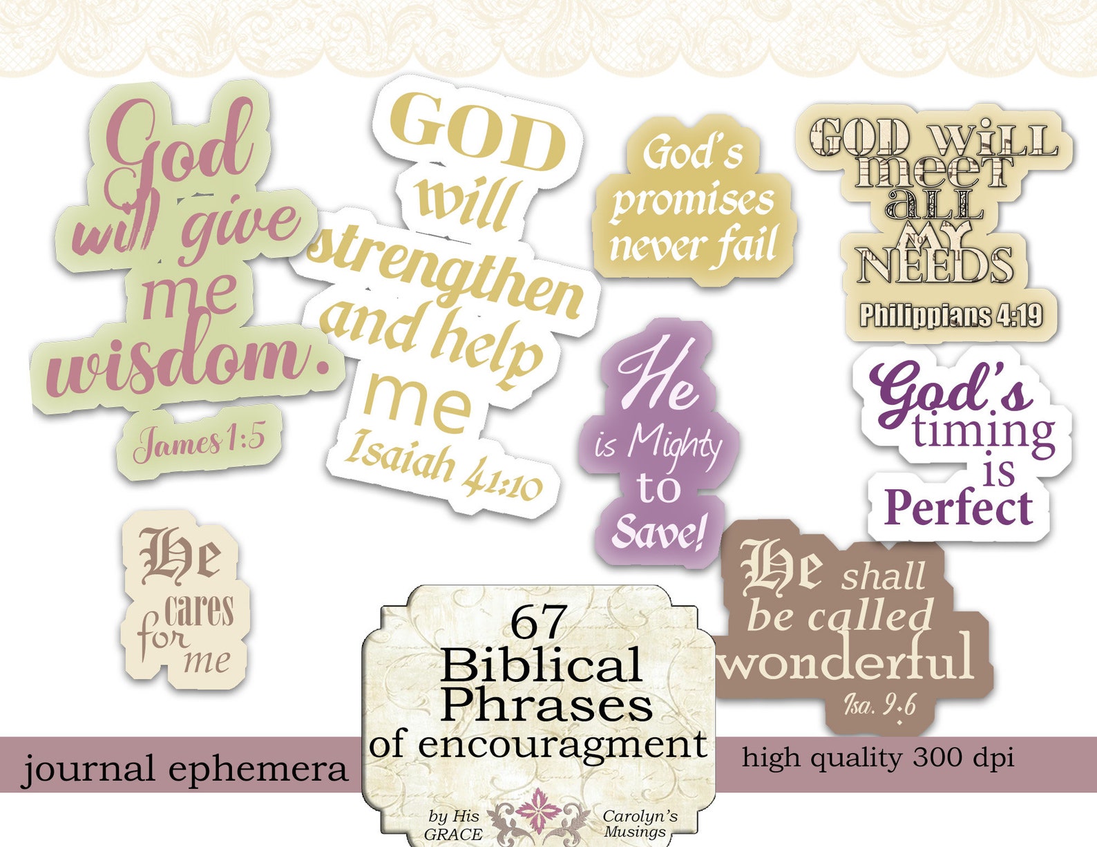Printable Biblical Words of Encouragement | Bible Journaling | Prayer ...