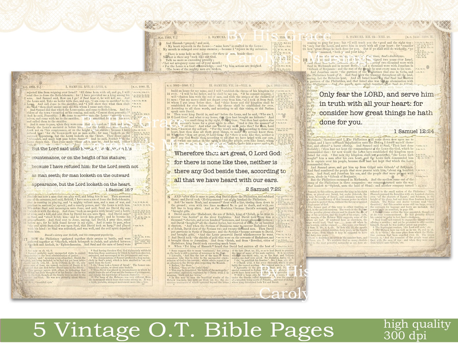 Printable Vintage Bible Pages, KJV Scripture (digital Download) - Etsy