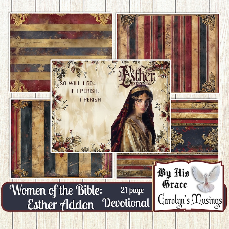 Esther Devotional Journal Kit: Women of the Bible Ephemera (printable ...
