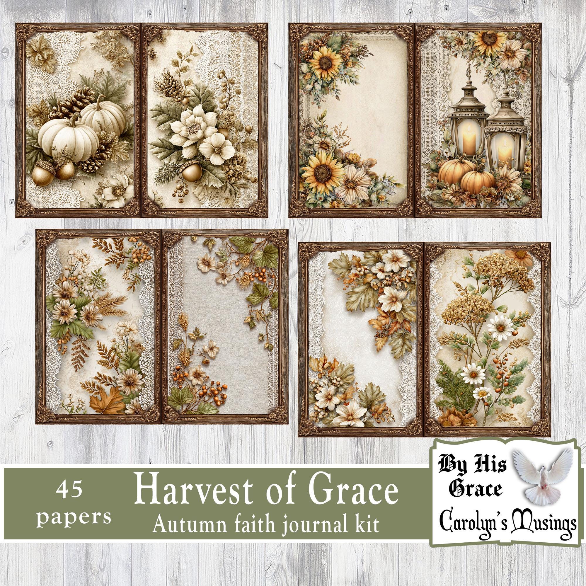Autumn Faith Journal Kit: Scripture & Nature Printable Harvest of Grace ...