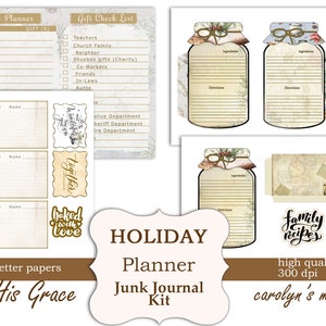Christmas Planner Printable, Holiday Journal Kit (digital Download) - Etsy