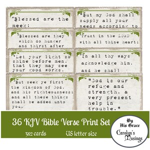 KJV Bible Verse Print Set, Printable KJV Scripture, Prayer Journal ...