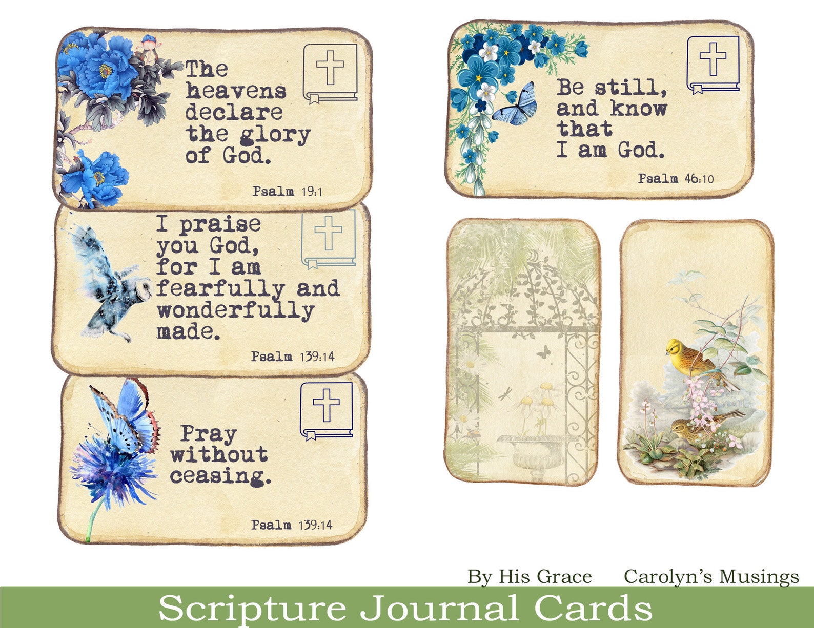 Printable Bible Verse Cards Bible Journaling Scripture Cards - Etsy