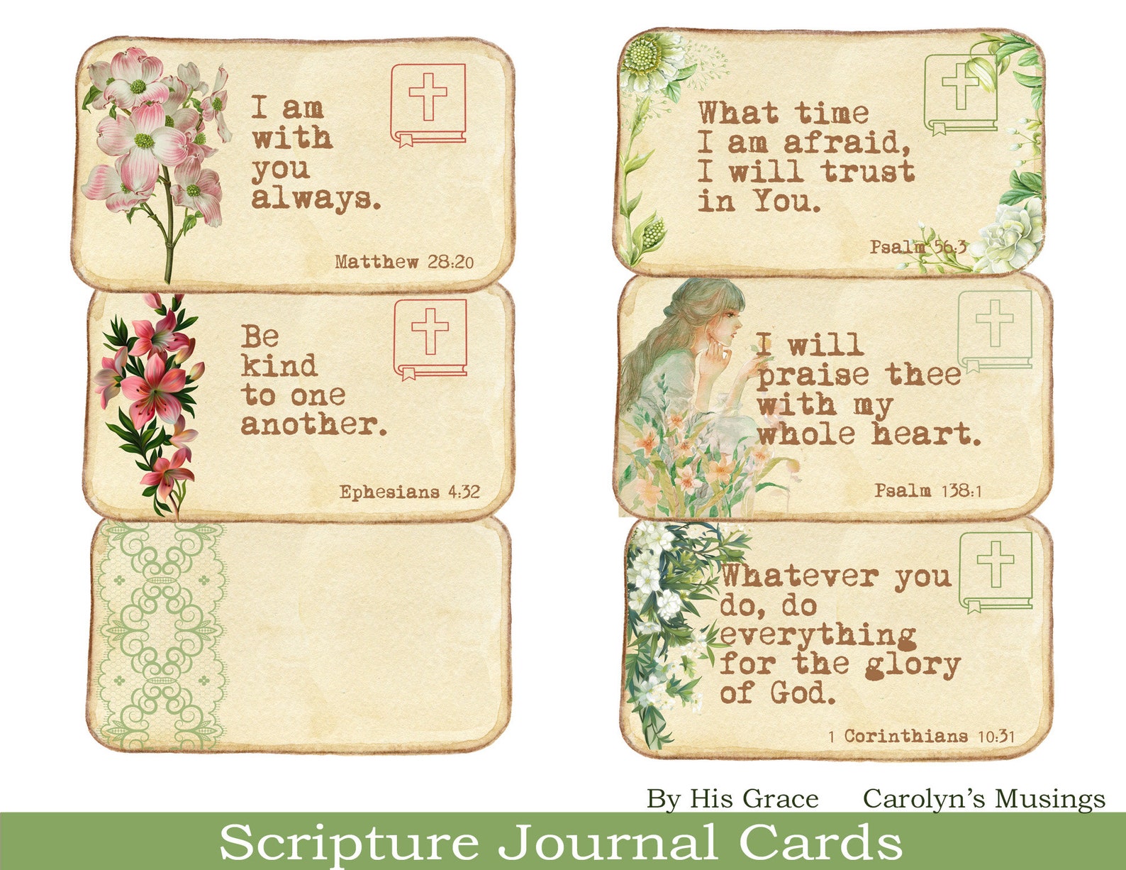 Printable Bible Verse Cards Bible Journaling Scripture Cards - Etsy